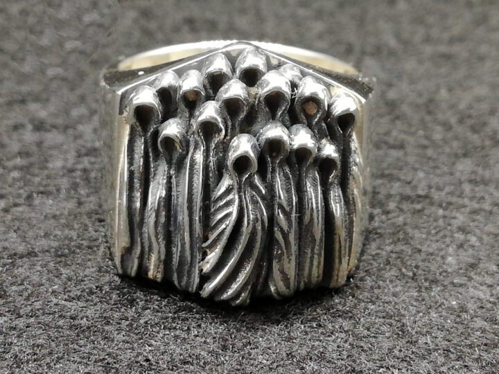 Creepy ghost ring, Gothic jewelry, bikers ring Jewelryrider - JewelryRider